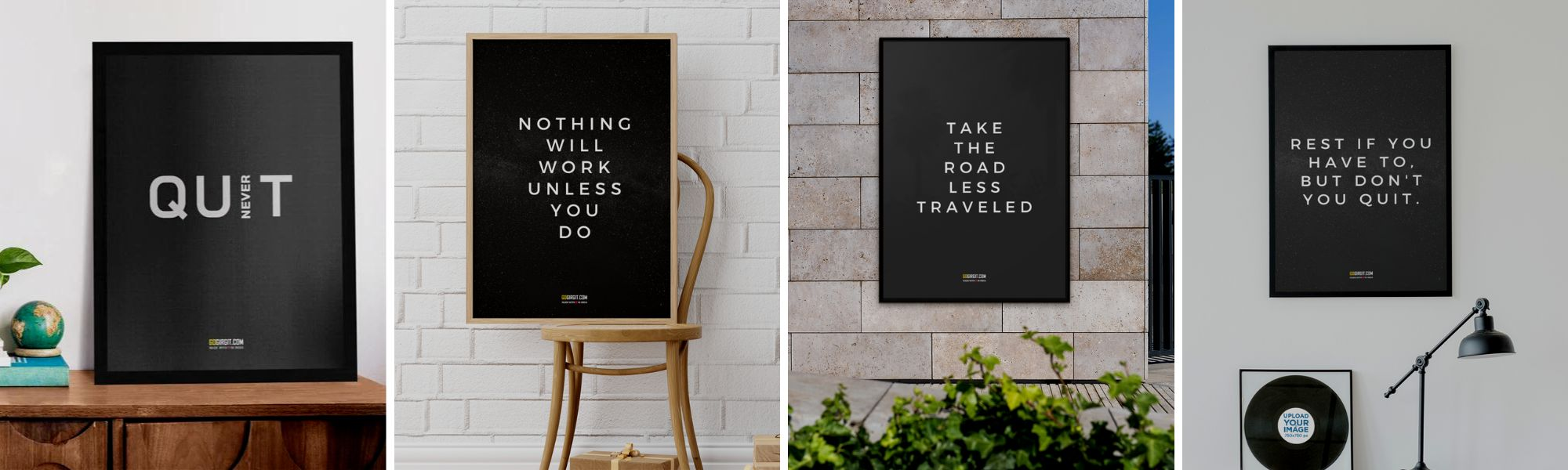 A3 A4 Size Motivational Posters And Frames - Gogirgit