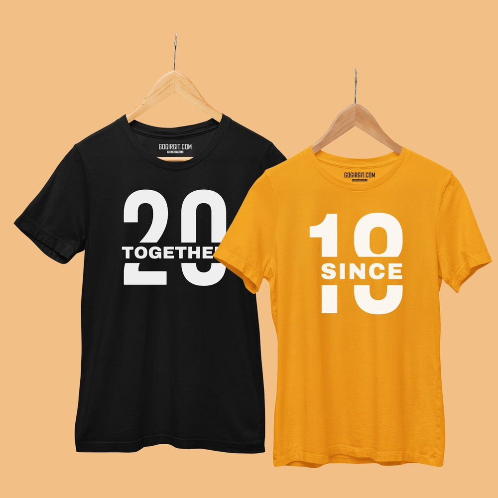 Together Since Year Personalized Couple T-shirts From Gogirgit