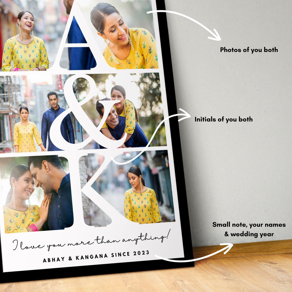 Personalized Special Intial Poster Frame - Names & Date | Gogirgit