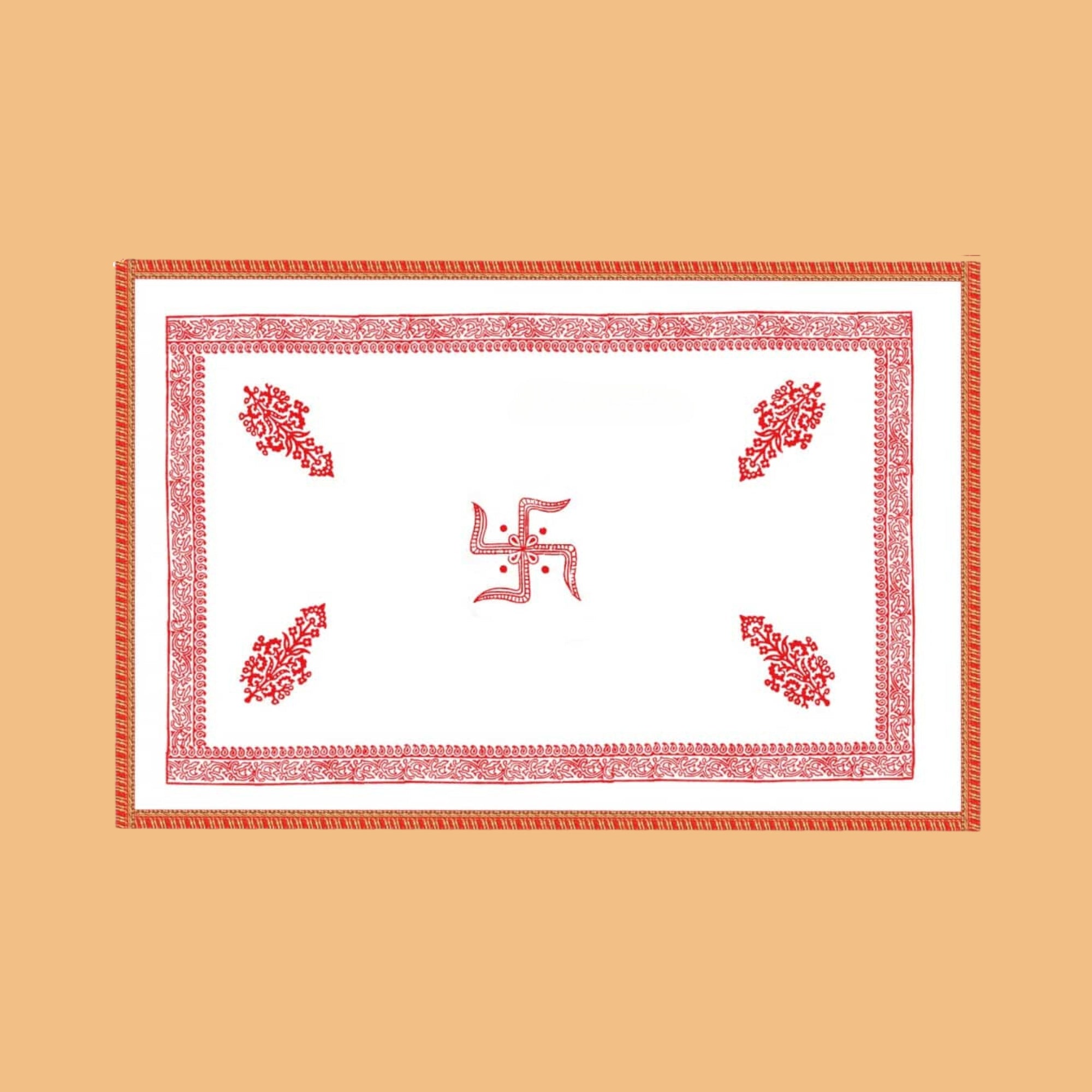 Swastik Traditional Antarpat With Border Piping