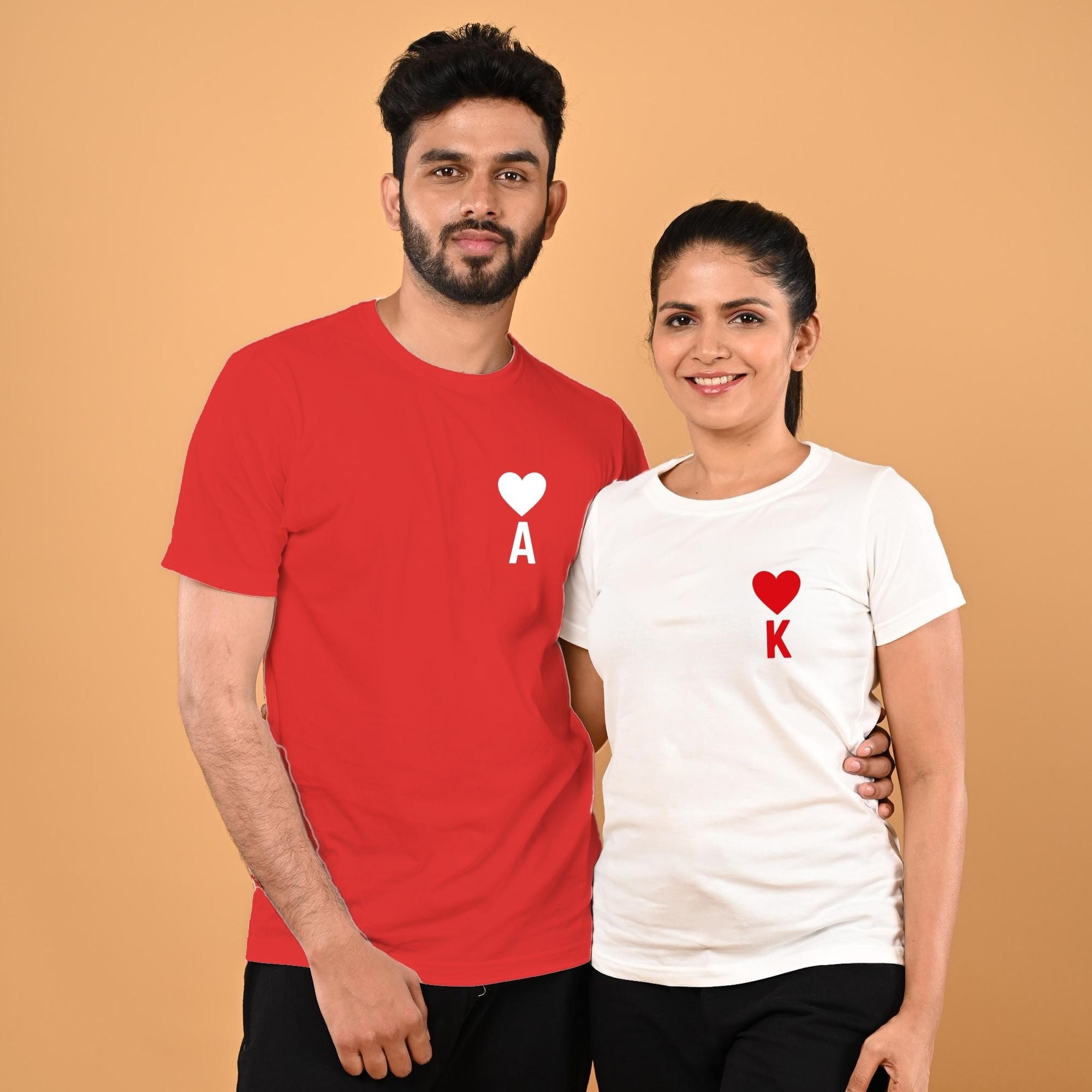 Personalized Pocket Initials Couple T-Shirts From Gogirgit
