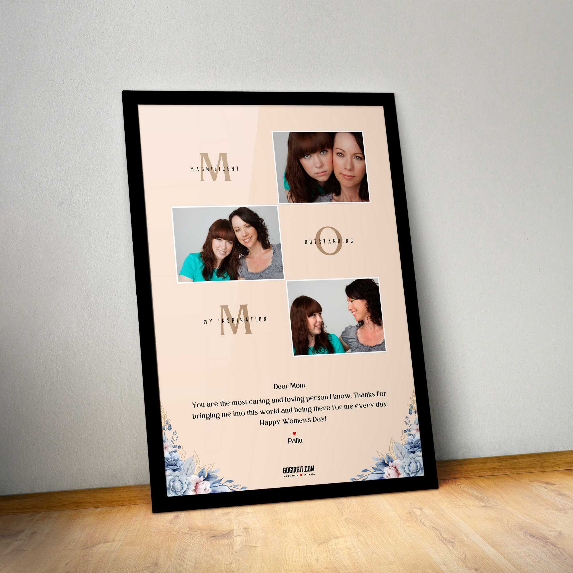 Personalized Special Intial Poster Frame - Names & Date | Gogirgit