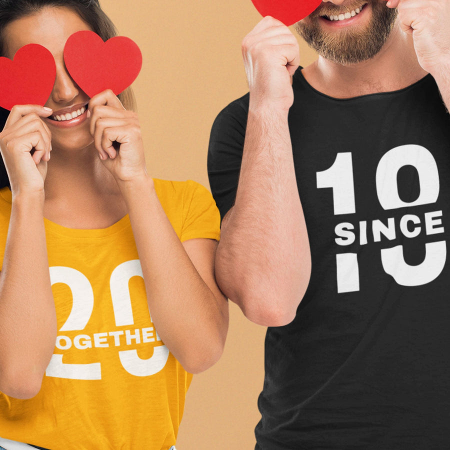 Together Since Year Personalized Couple T-shirts From Gogirgit