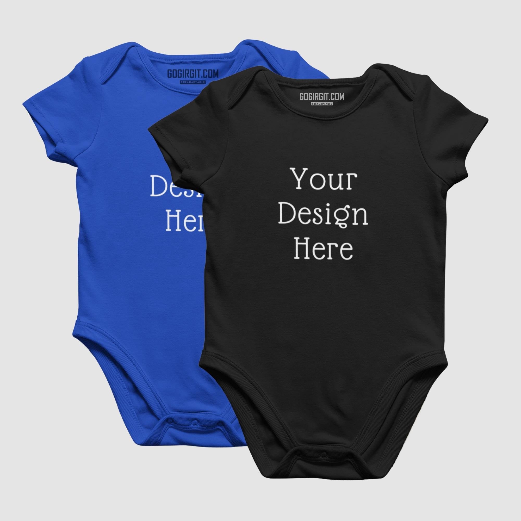 Personalised 100 Percent Cotton Customizable Rompers For Kids