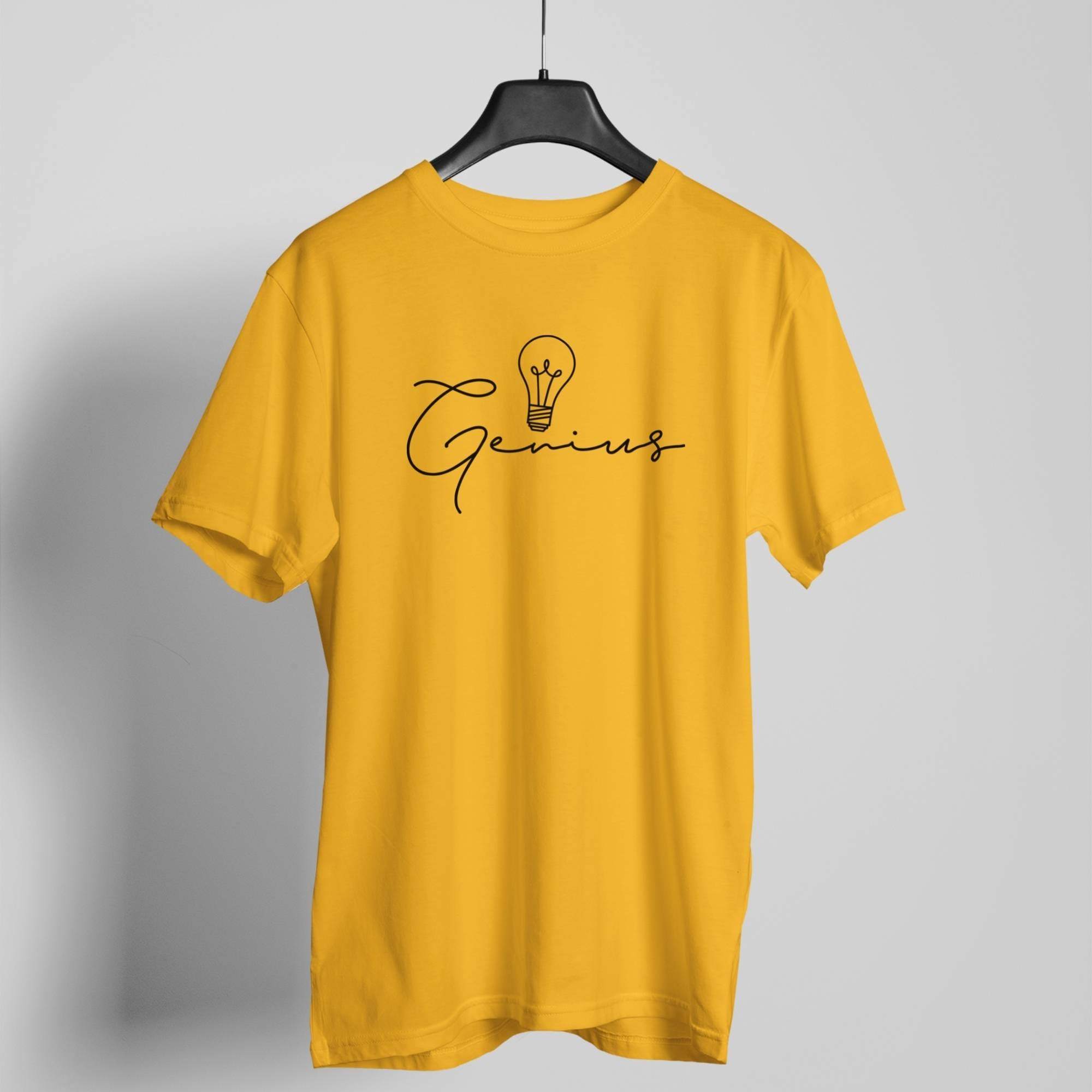 Genius golden yellow t-shirt