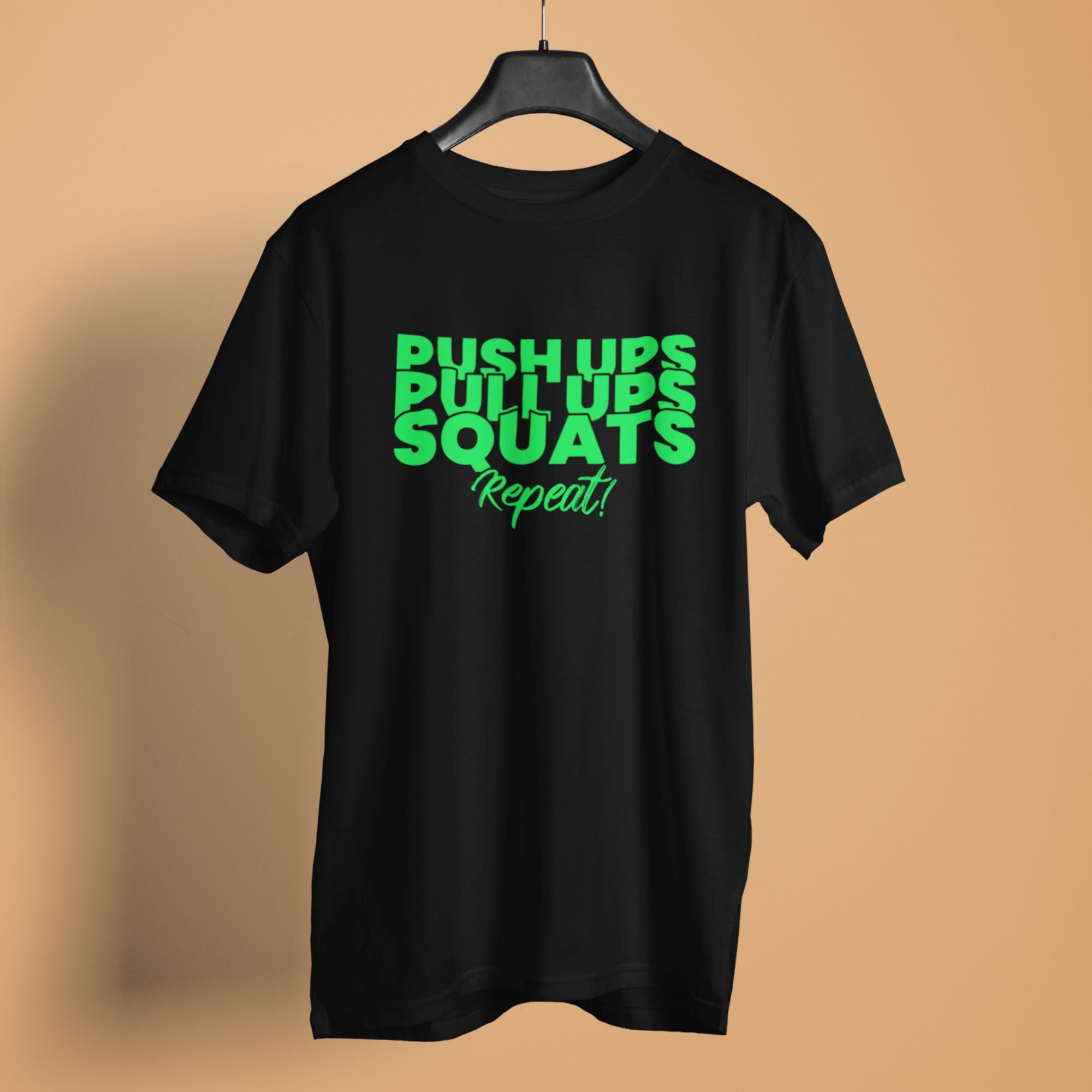 Buy Push ups typography 100% Cotton t-shirts | gogirgit.com